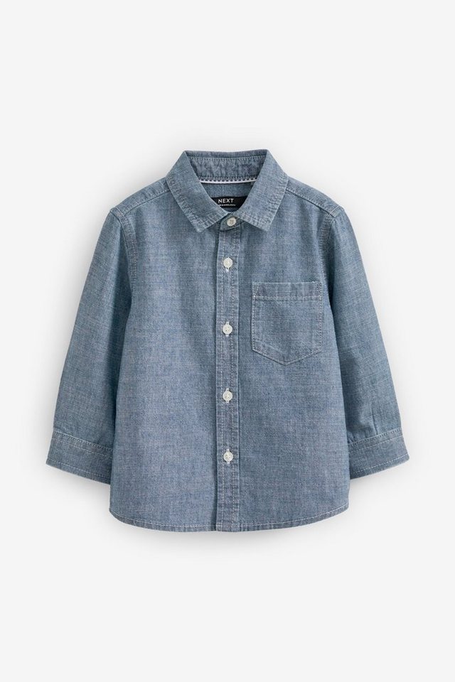 Next Langarmhemd Langärmeliges Chambray Hemd 1 Tlg