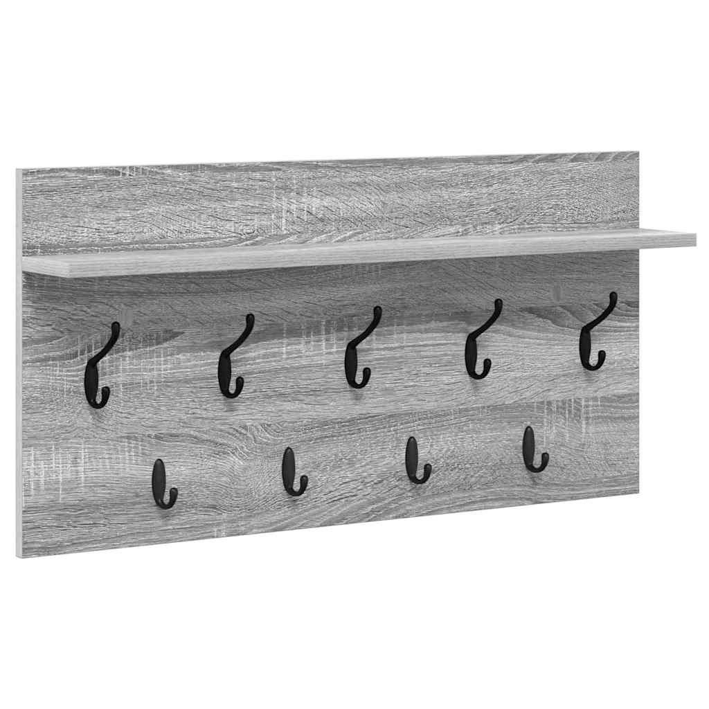 vidaXL Regal Wandmontierter nachttisch Graues Sonoma 100 x 12 x 43,5 cm ...