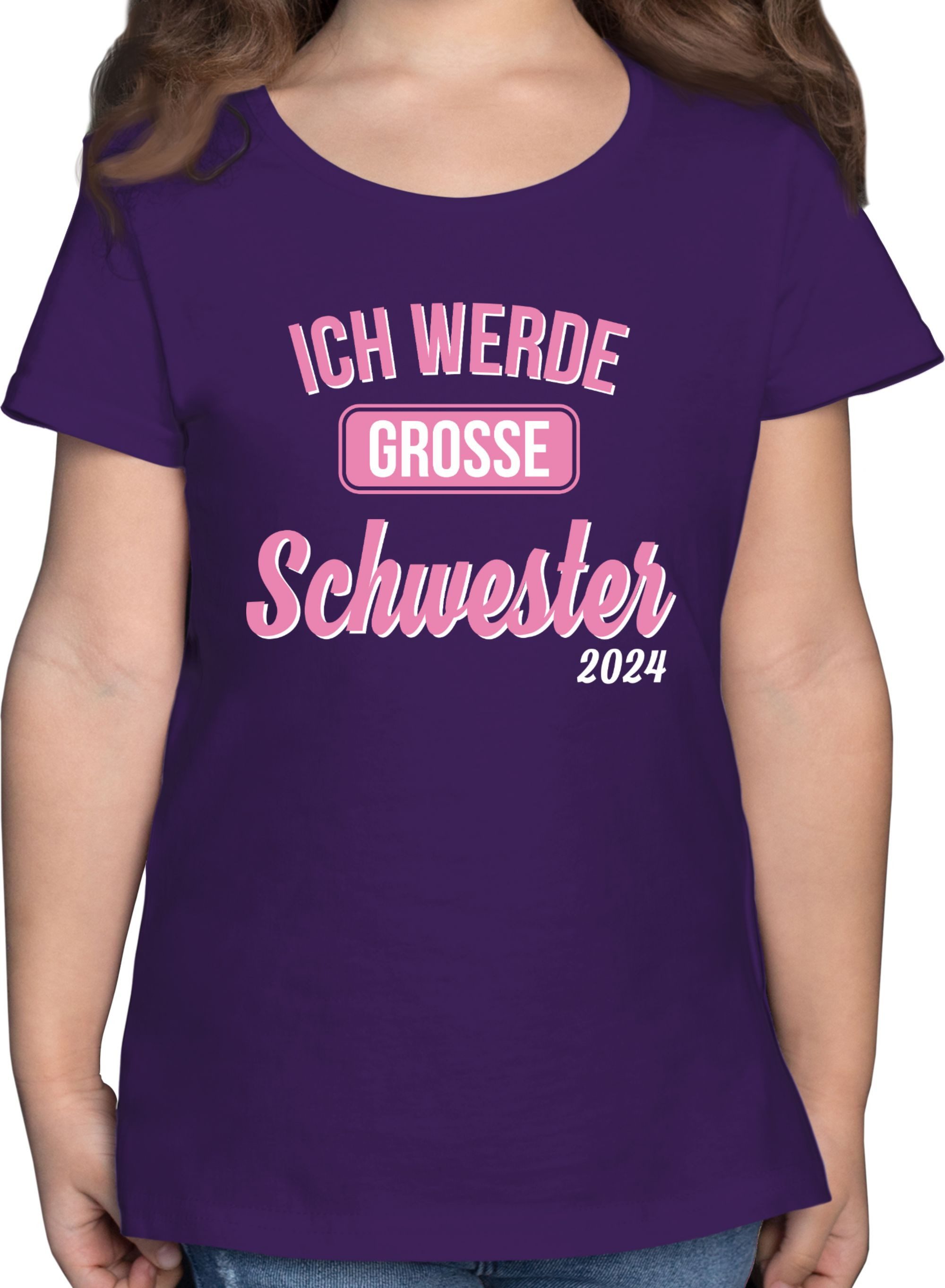 Shirtracer T-Shirt Ich werde große Schwester 2024 Geschwister Bruder und Schwester