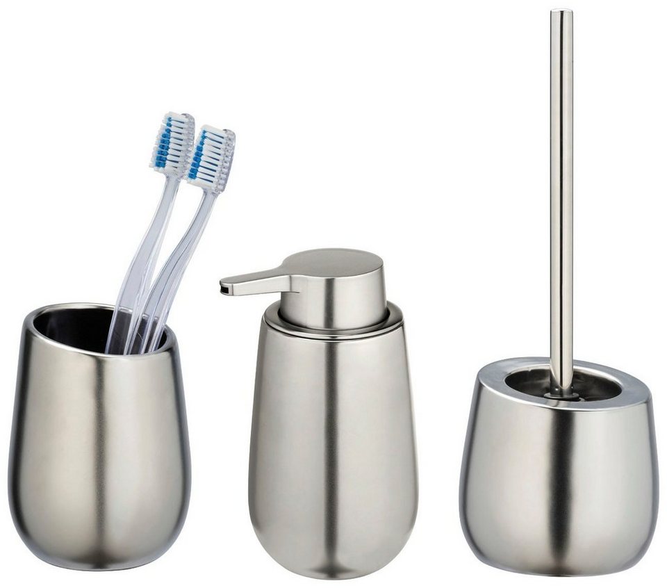 Wenko Badaccessoire Set Badi Set 3 Tlg Aus Hochwertiger Keramik