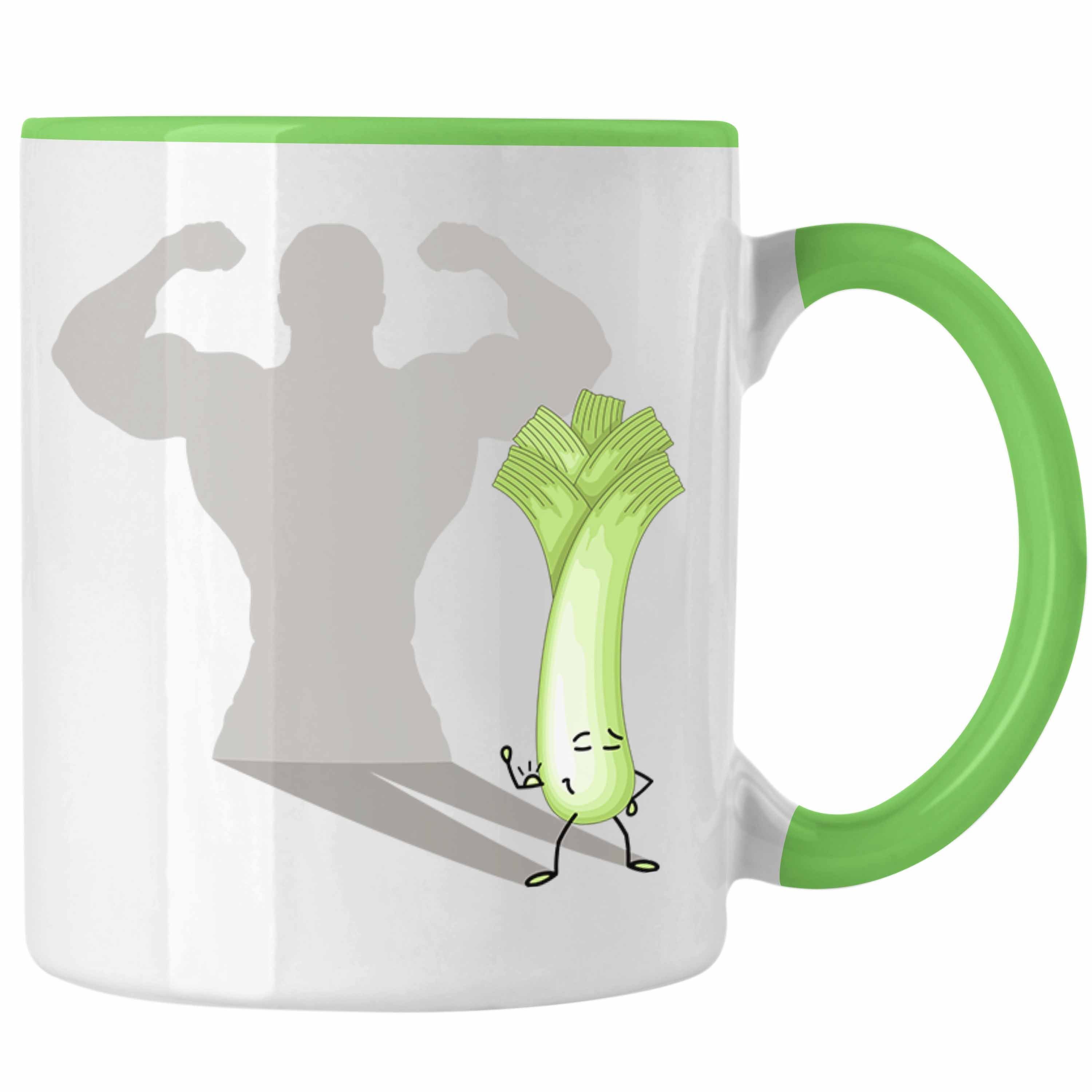 Trendation Tasse Gym Tasse Fitness Geschenk Lauch Schatten Muskeln