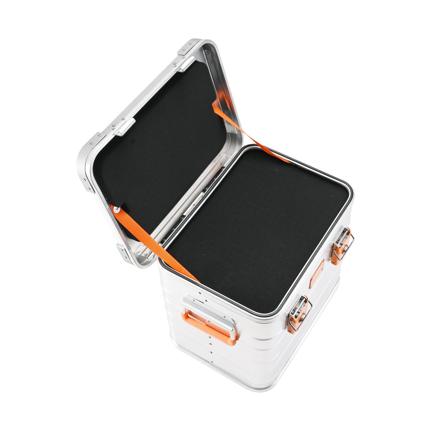 ALUBOX Aufbewahrungsbox Transportkiste mit Schaumstoff, Rasterschaum Einsätze zum individuellen ...