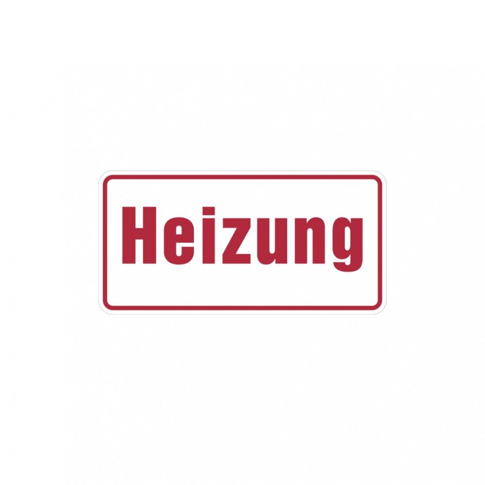 König Werbeanlagen Hinweisschild Hinweisschild, Heizung, 100 x 200 mm, Folie selbstklebend 1 Stk.