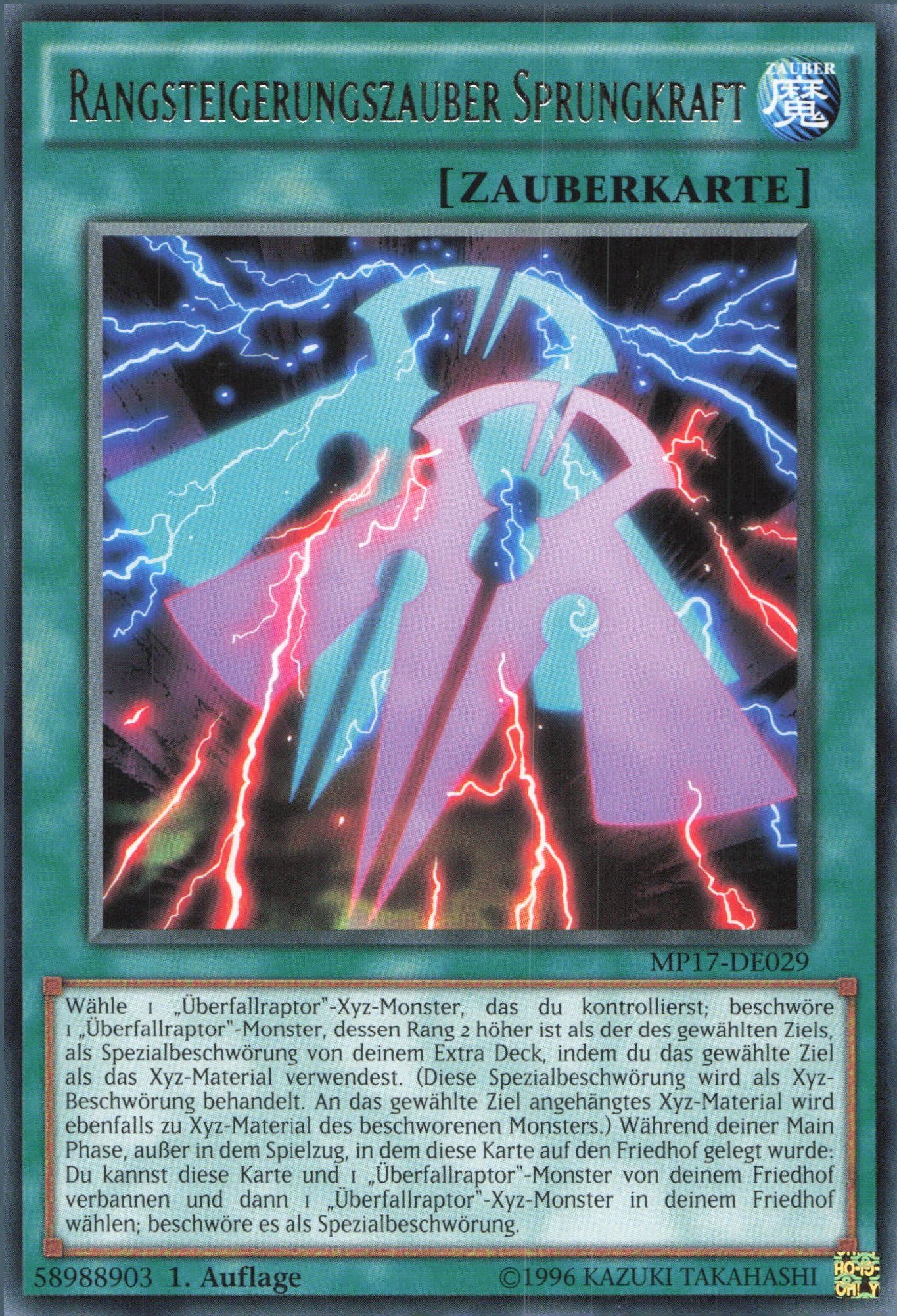 ReCollectibles Sammelkarte YuGiOh Karte Rangsteigerungszauber Sprungkraft deutsch, Yu-Gi-Oh ...