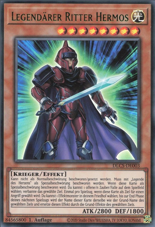 Recollectibles Sammelkarte Yugioh Karte Legendärer Ritter Hermos V 3