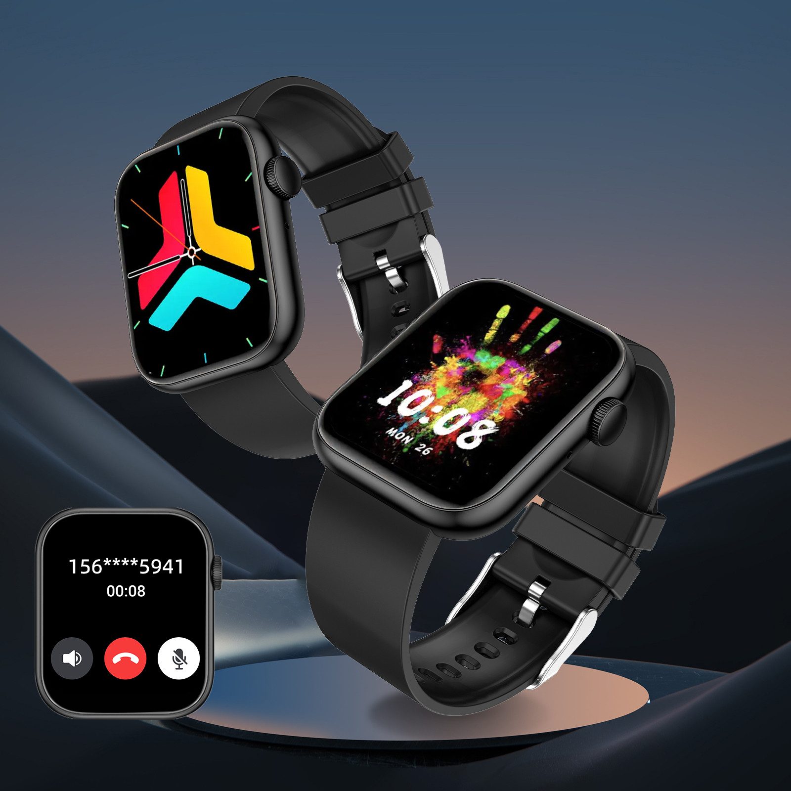 Mia&Coco Smartwatch (5 cm/1,96 Zoll) Taktische Outdoor Herren Damen ...