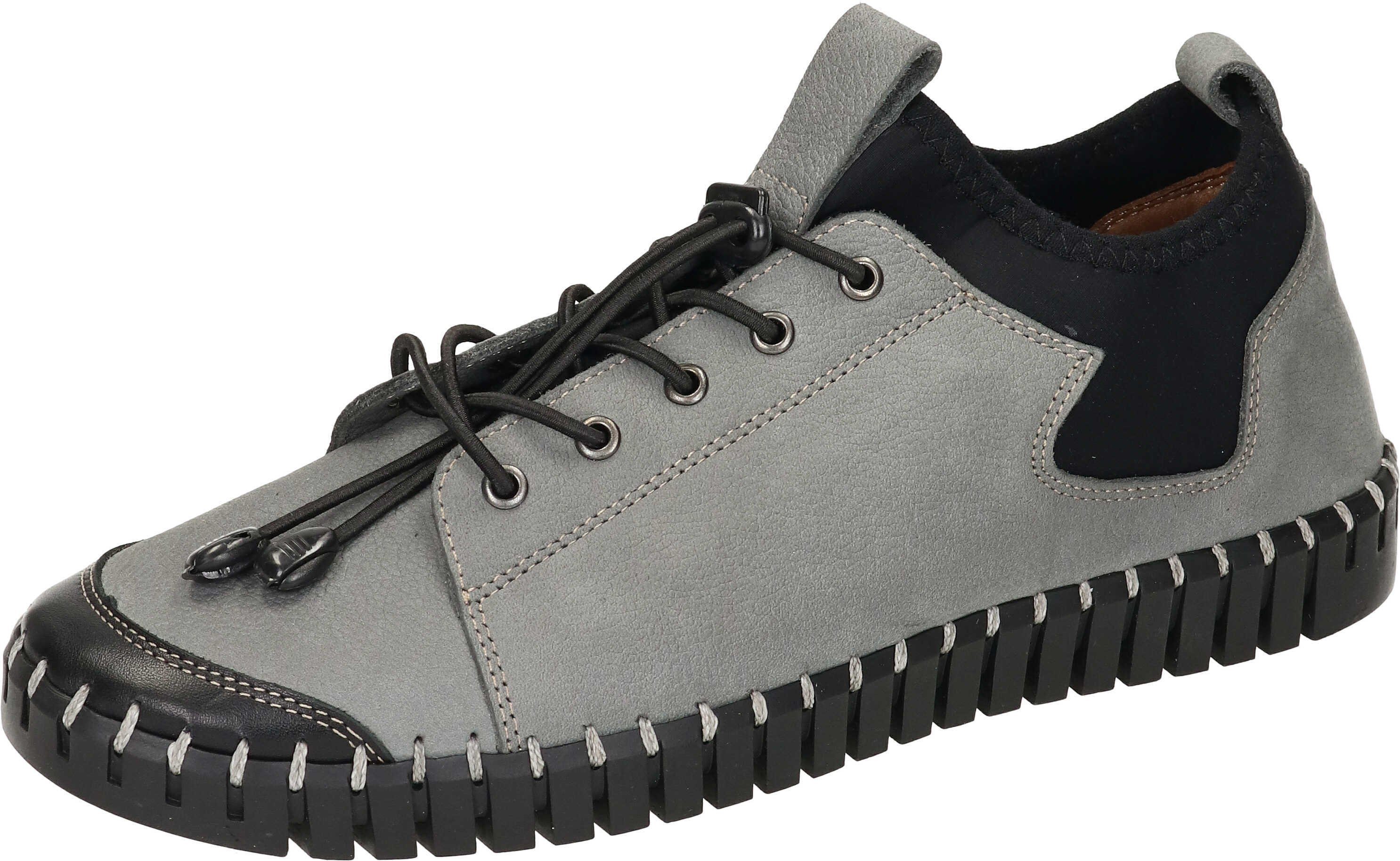 Manitu Slipper Slipper mit Gummizug, Leder-/Textil-Futter