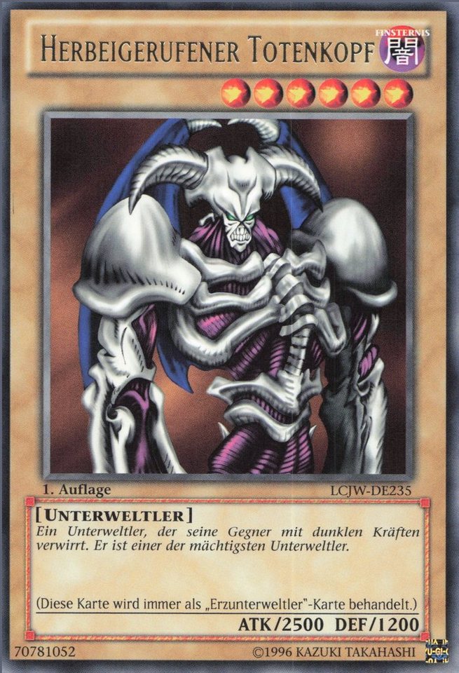 Recollectibles Sammelkarte Yugioh Karte Herbeigerufener Totenkopf