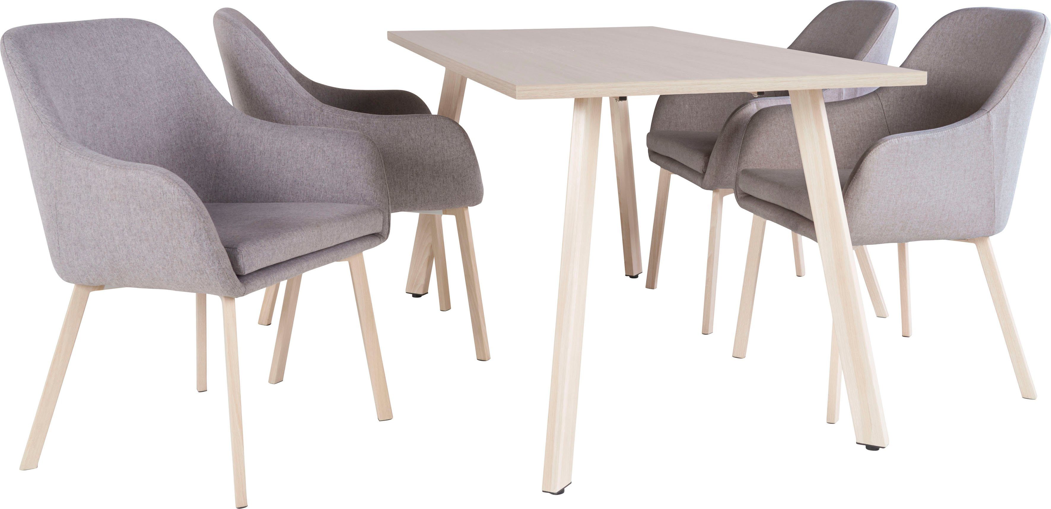 Homexperts Essgruppe Homexperts Sava Set 1 Tisch 4 Stühle 4