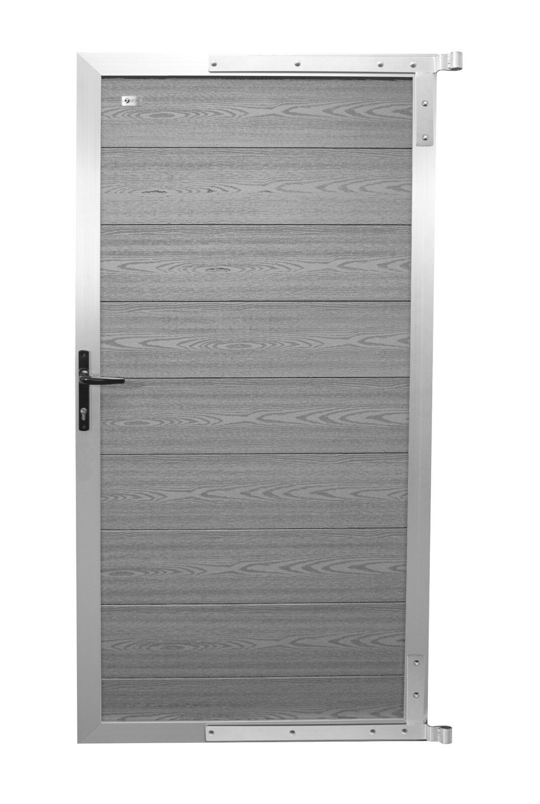 WPC Profi Zauneinzeltür Alu Garten Zauntor Tor Gartentor Steingrau Grau ...