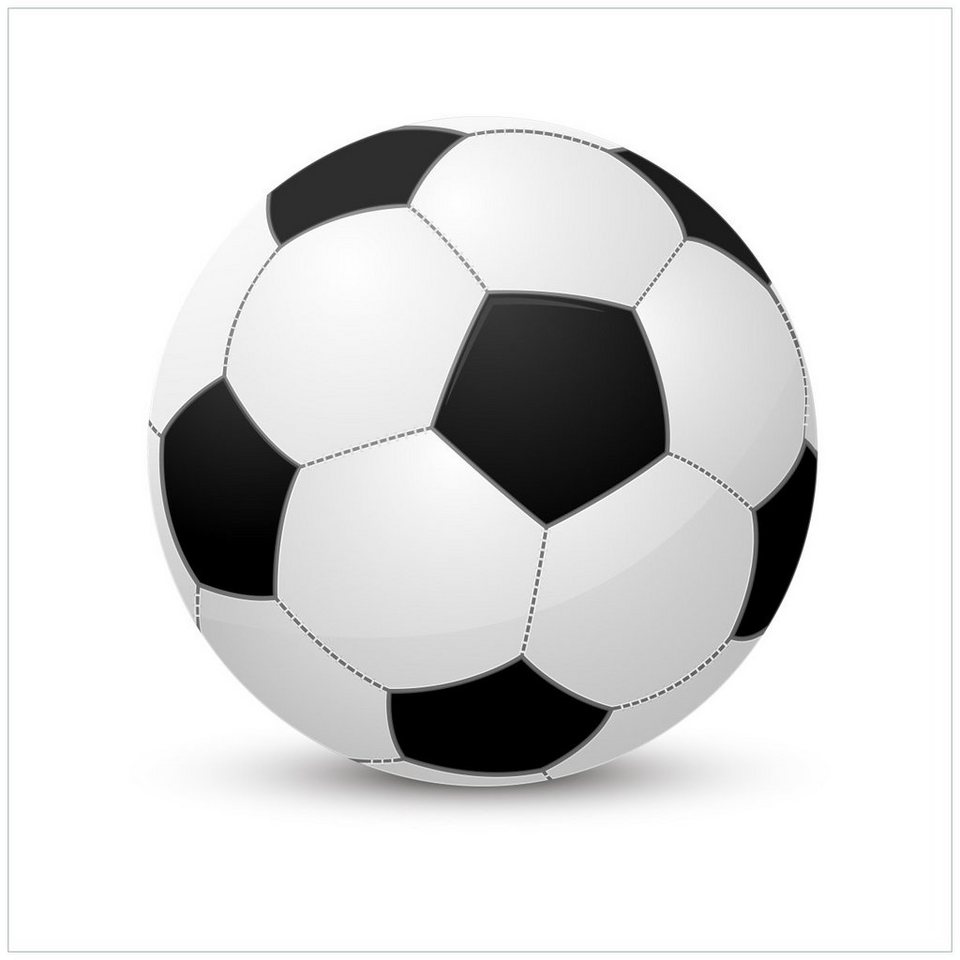 Wallario Möbelfolie Fußball Klassisch Vor Weißem Hintergrund