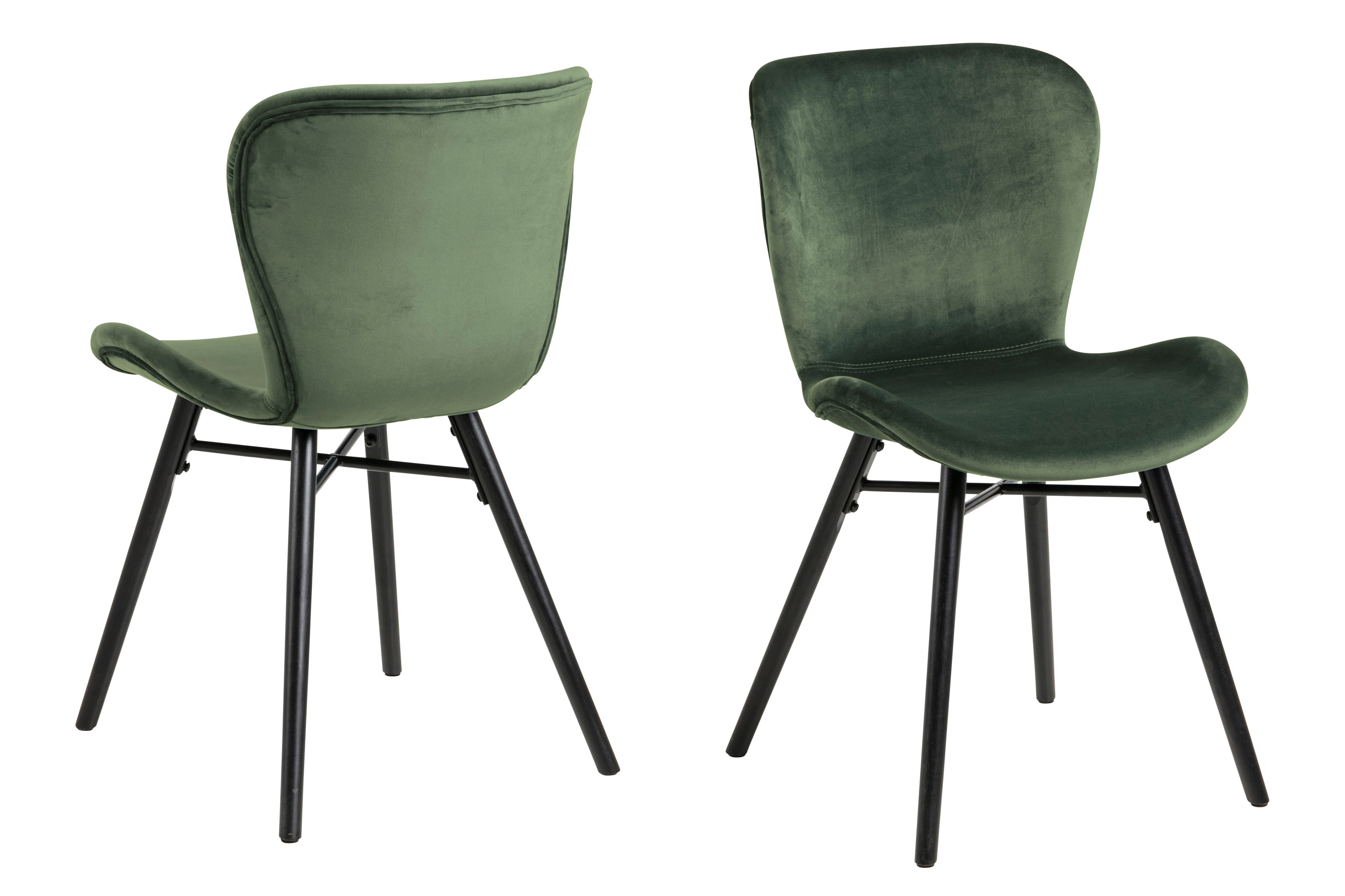Ebuy24 Esszimmerstuhl 2er Set Bali Esszimmerstuhl Tannengrün 1 St