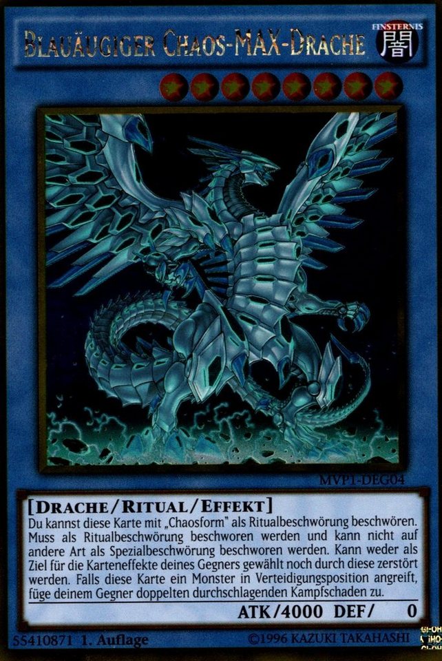 Recollectibles Sammelkarte Yugioh Karte Blauäugiger Chaos Max Drache V