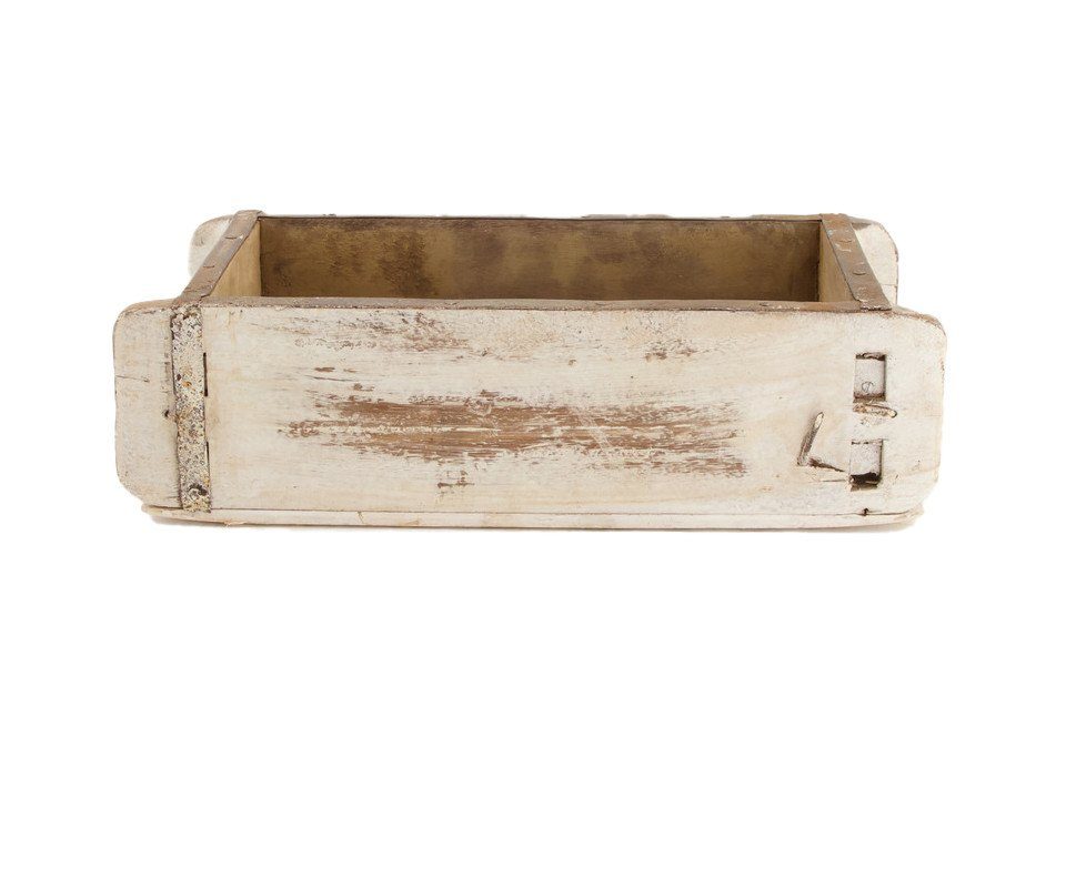 Dijk Dekofigur Dijk Ziegelform Holz Weiß Gewischt 32 X 15 X 10 Cm Maße