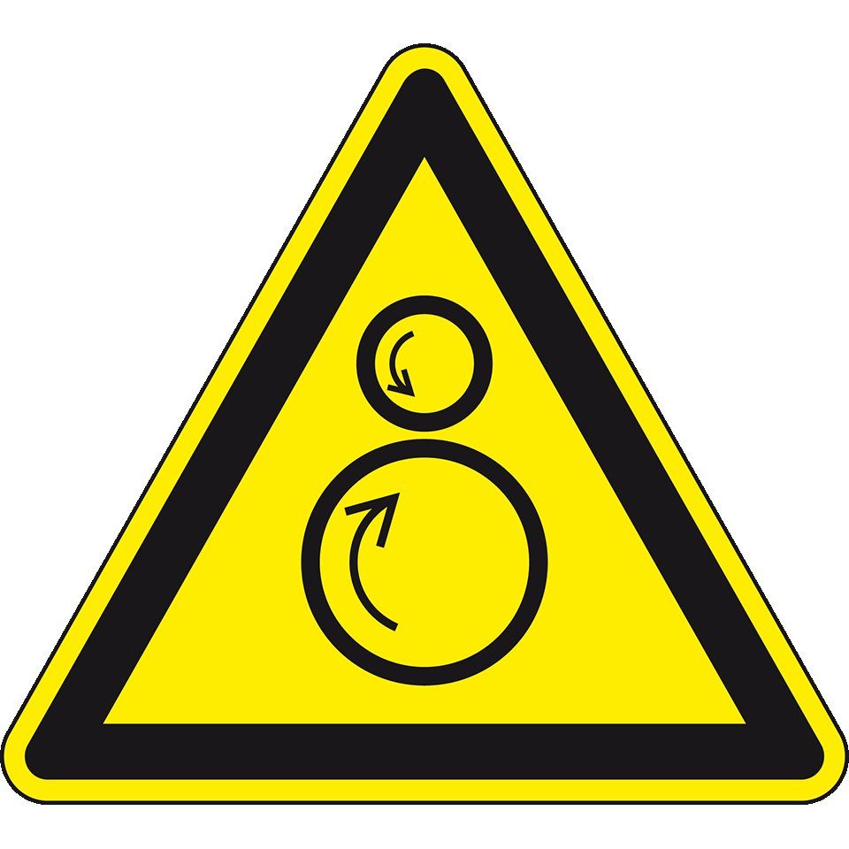 König Werbeanlagen Hinweisschild Warnung vor gegenläufigen Rollen, ASR/ISO, Folie, selbstkl., SL ...