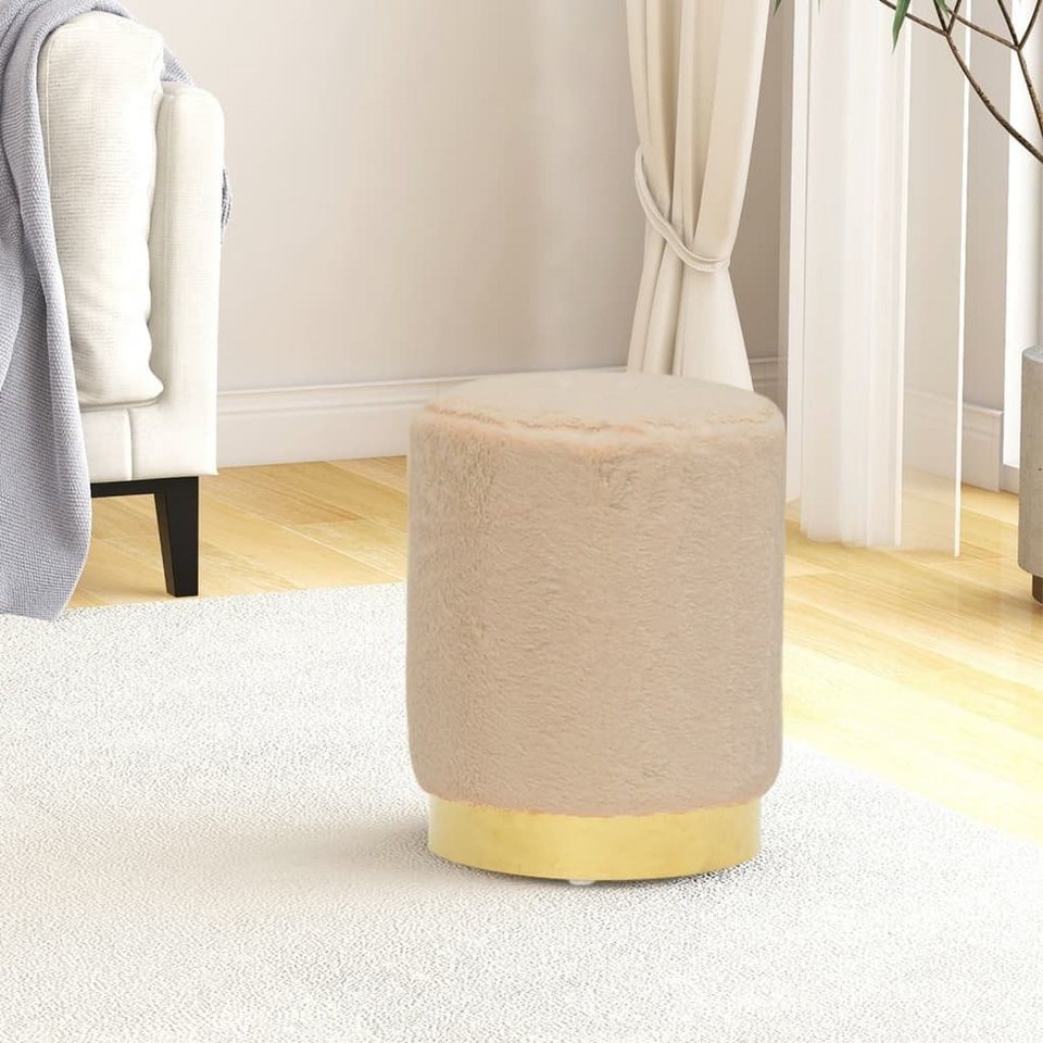 Möbelando Polsterhocker Hörgertshausen Aus Stoff In Creme Und Gold