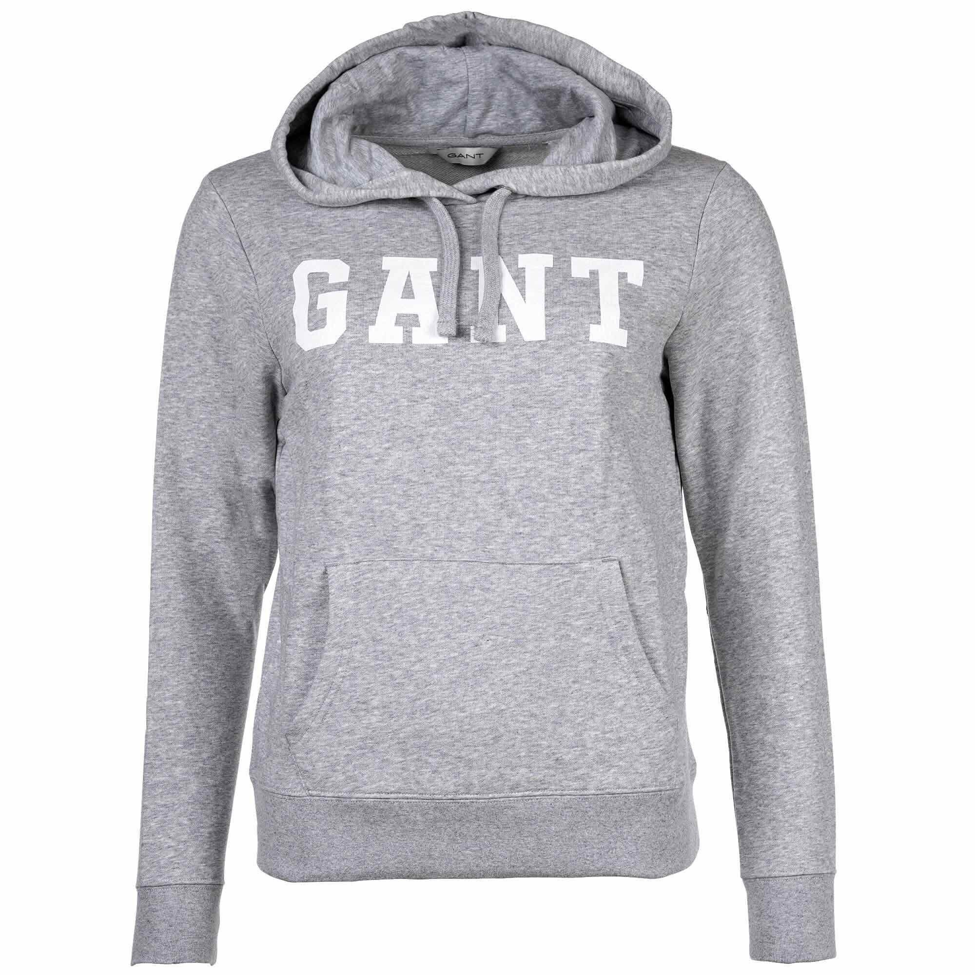 Gant Sweater Damen Hoodie - REGULAR GRAPHIC HOODIE, Einfarbig mit großem GANT-Logo auf der Brust