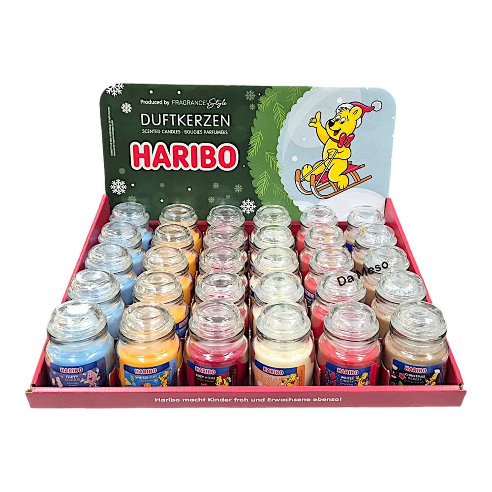 HARIBO Duftkerze Haribo All Year Duftkerze 30 x 85g Winter Thekendisplay 6 sorten