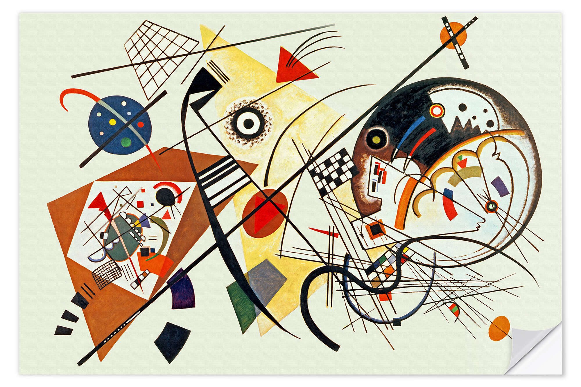 Posterlounge Wandfolie Wassily Kandinsky Sich Kreuzende Linien 1923