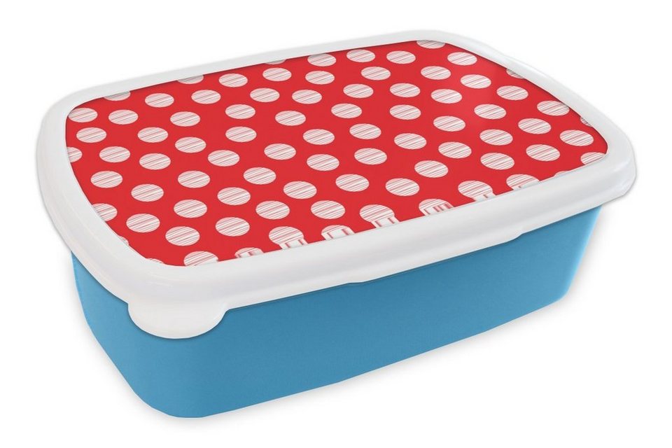 Muchowow Lunchbox Polka Dots Muster Rot Weiß