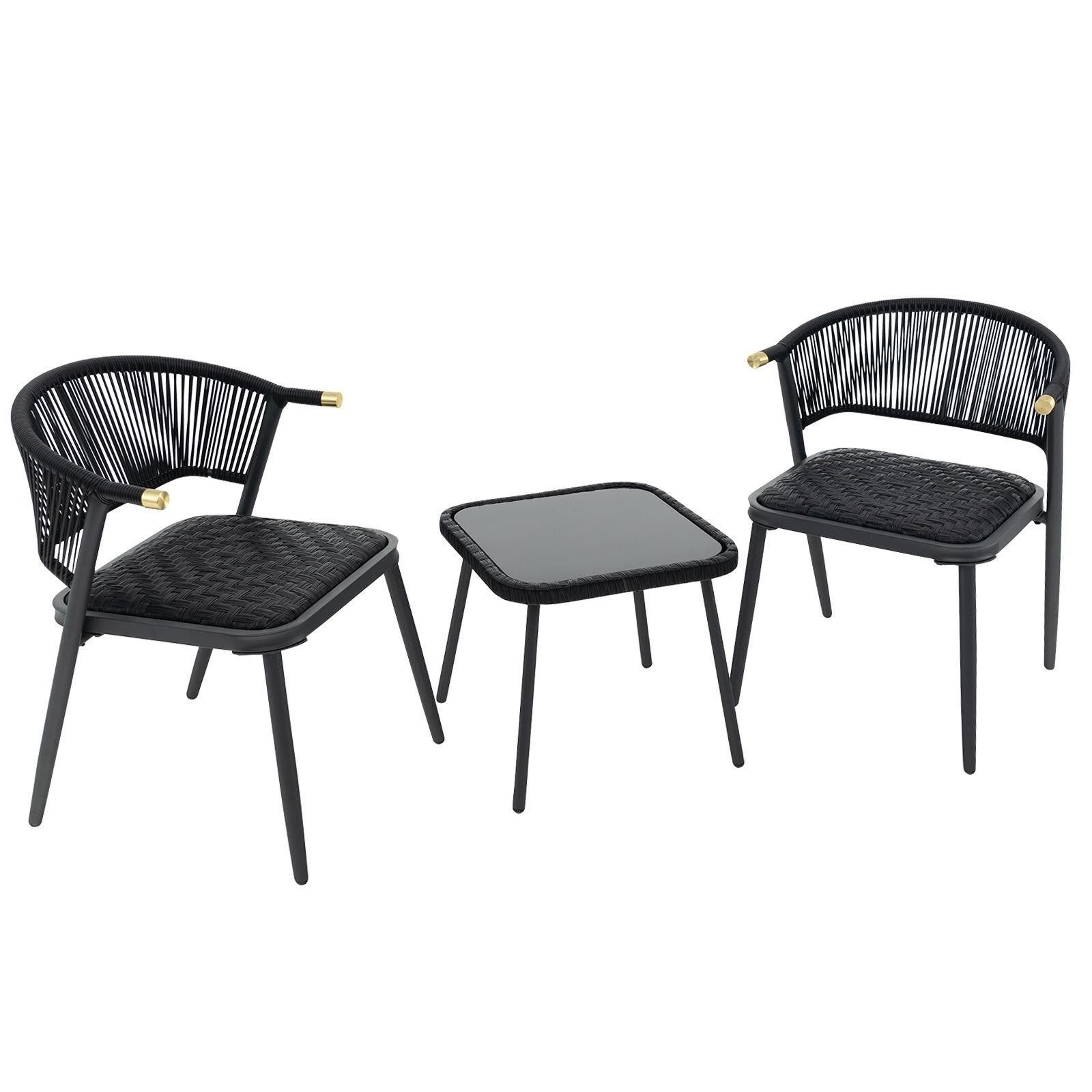 Komfotteu Balkonset Gartenmöbel Set Rattanstühle And Kaffeetisch