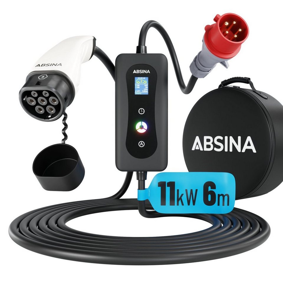Absina Elektroauto Ladestation Cee Ladekabel Typ 2 Mit Einstellbarer