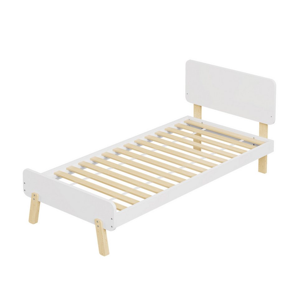 Rutaqian Polsterbett Kinderbett Einzelbett 90x190cm Mit Lattenrost