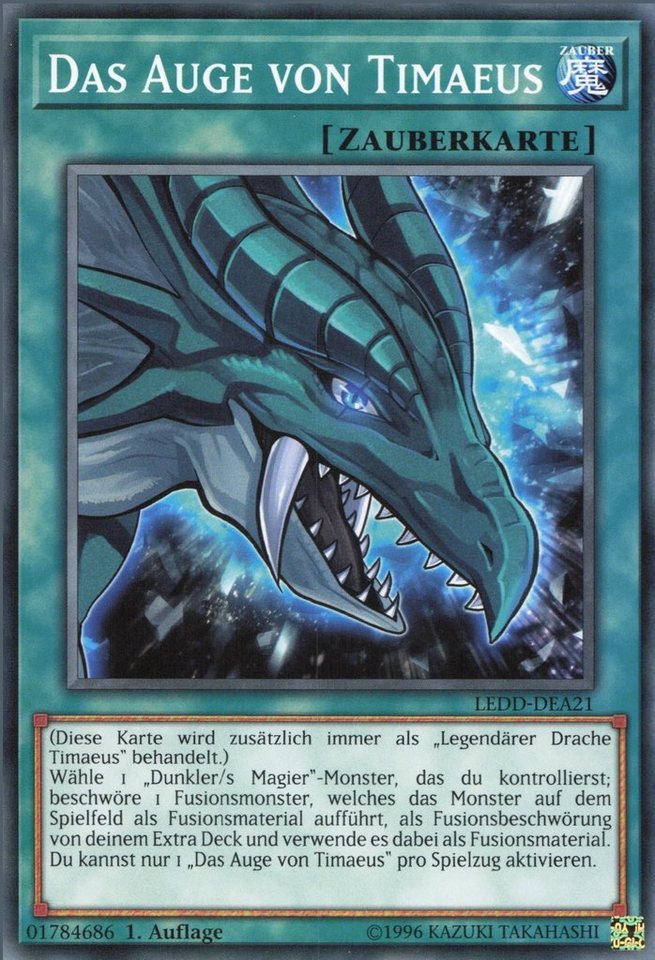 ReCollectibles Sammelkarte YuGiOh Karte Das Auge von Timaeus, Yu-Gi-Oh ... ReCollectibles Sammelkarte YuGiOh Karte Das Auge von Timaeus, Yu-Gi-Oh ...