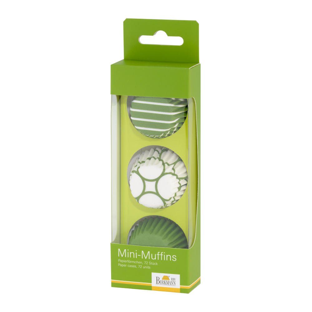 Birkmann Muffinform Mini-Papierförmchen Colour Splash grün 72 Stück