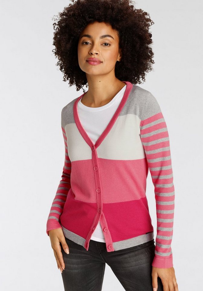 Kangaroos Strickjacke Im Farbigen Colourblocking Neue Kollektion