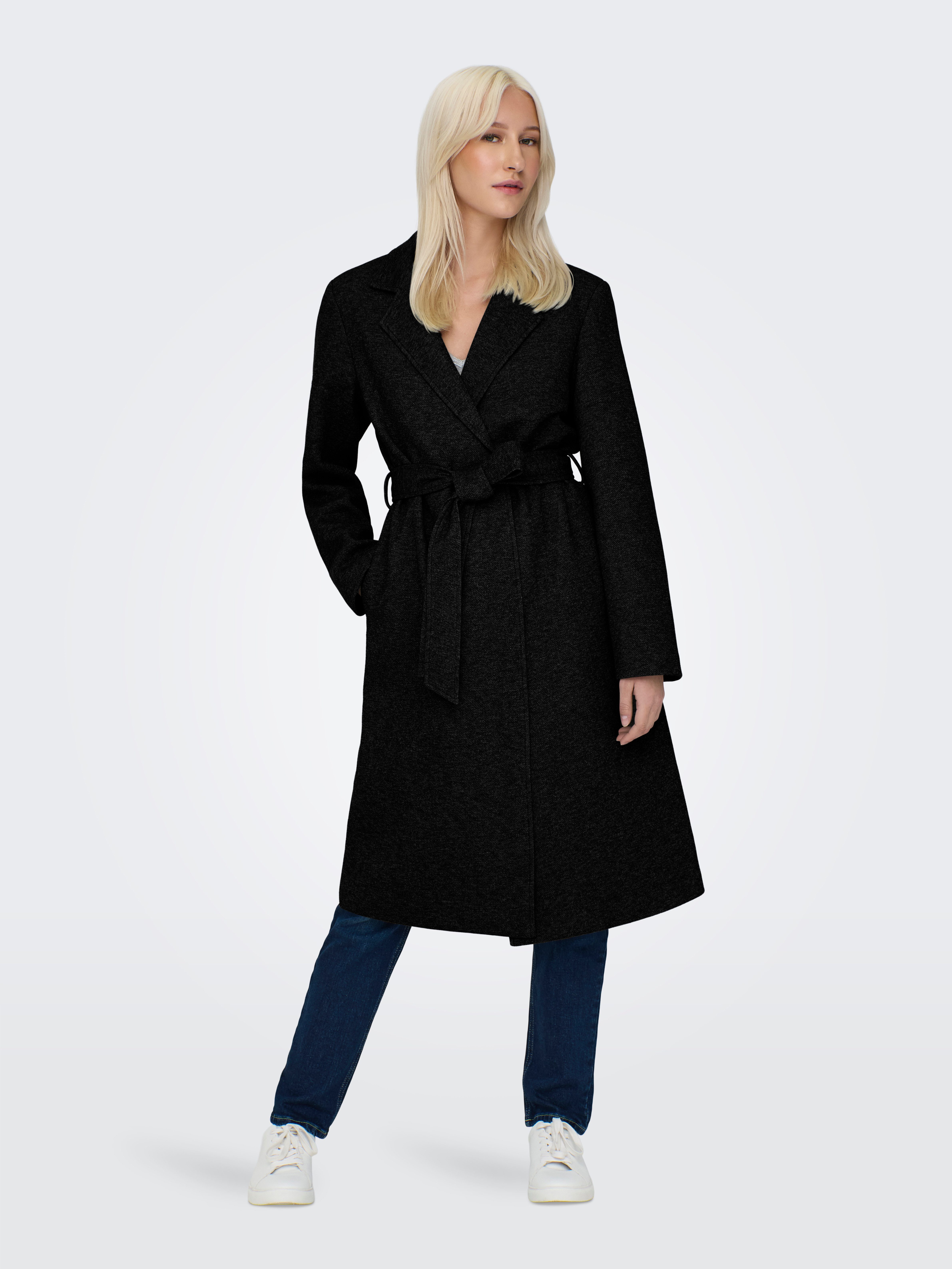 ONLY Langmantel ONLNICOLE LIGHT WRAP COAT CS OTW, Aus pflegeleichtem Materialmix für ein ...