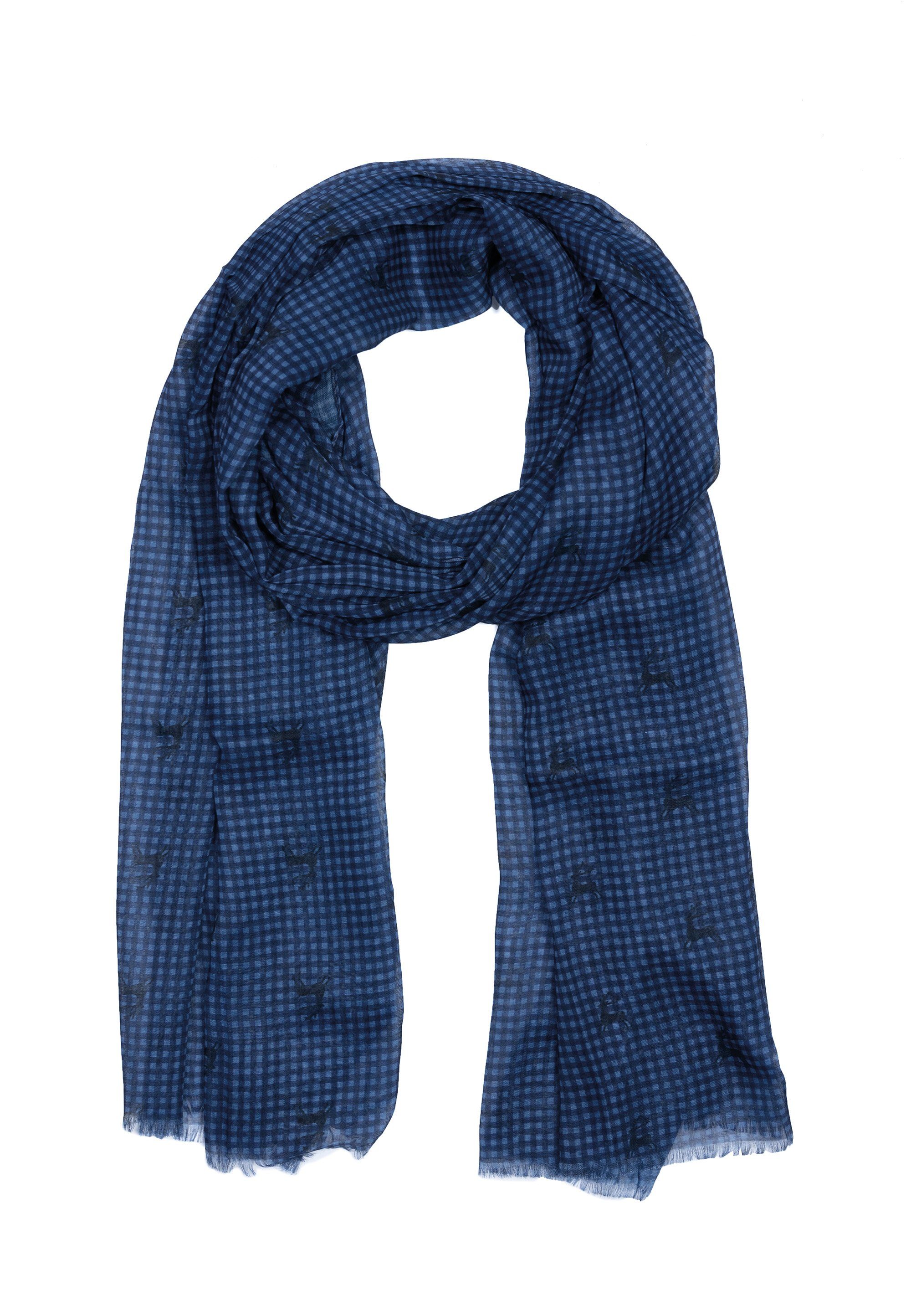 Goodman Design Modeschal Schal romantic mit Hirsch Muster, angenehmes ...