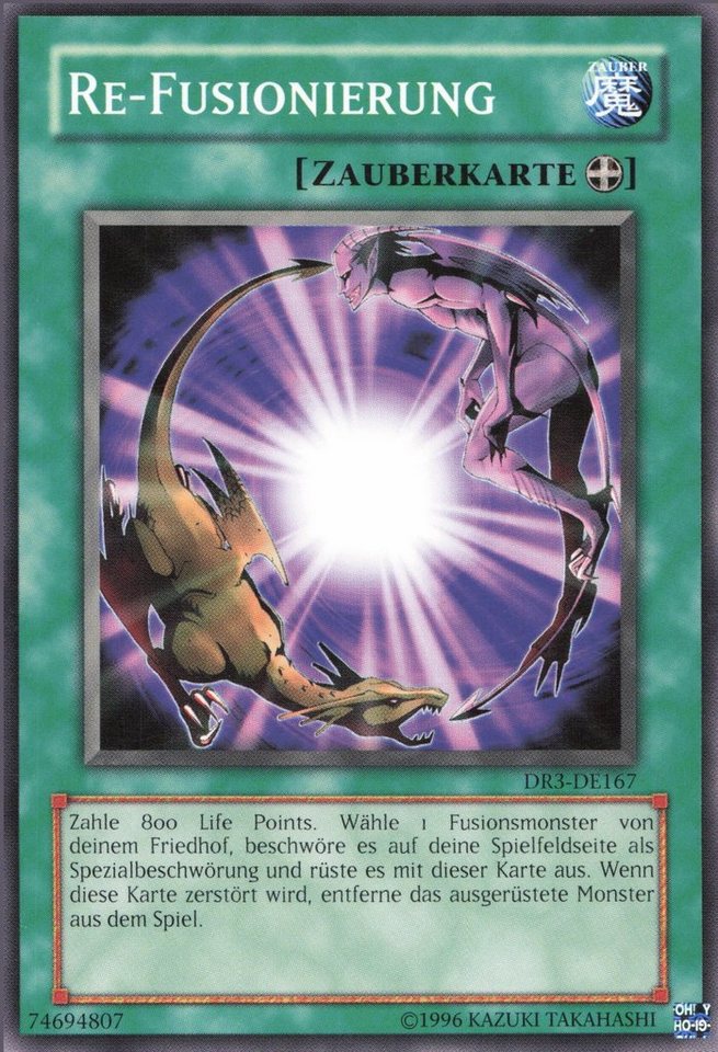 ᐅ Recollectibles Sammelkarte Yugioh Karte Re Fusionierung Deutsch Yu