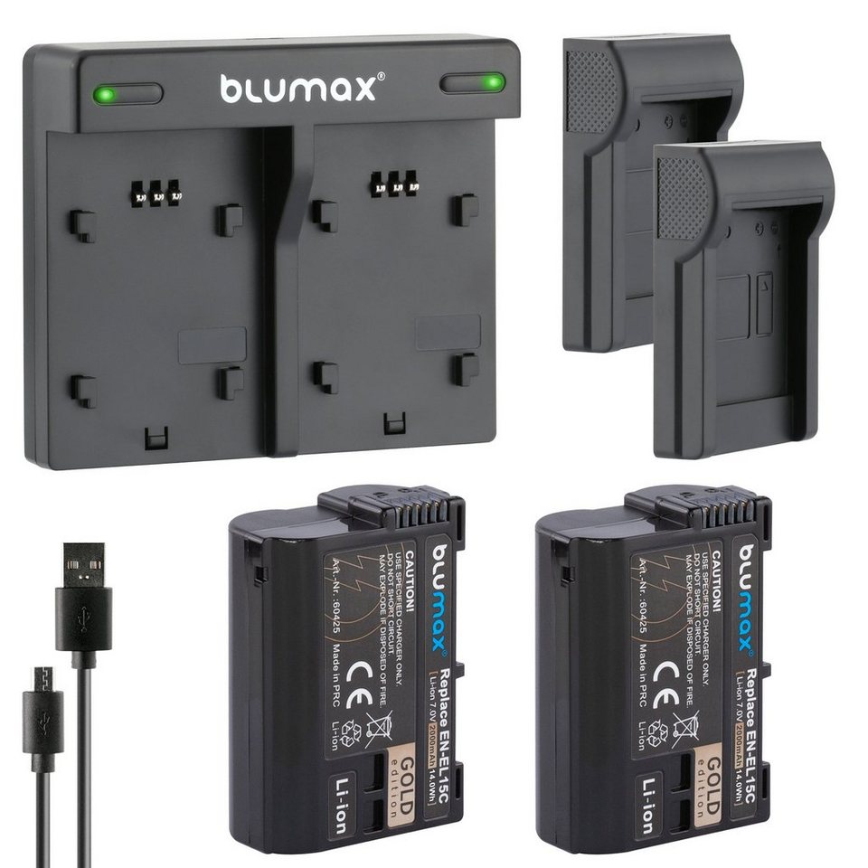 Blumax Set mit Lader für Nikon EN-EL15C A/B/C 2000 mAh Kamera-Akku, Der ... Blumax Set mit Lader für Nikon EN-EL15C A/B/C 2000 mAh Kamera-Akku, Der ...