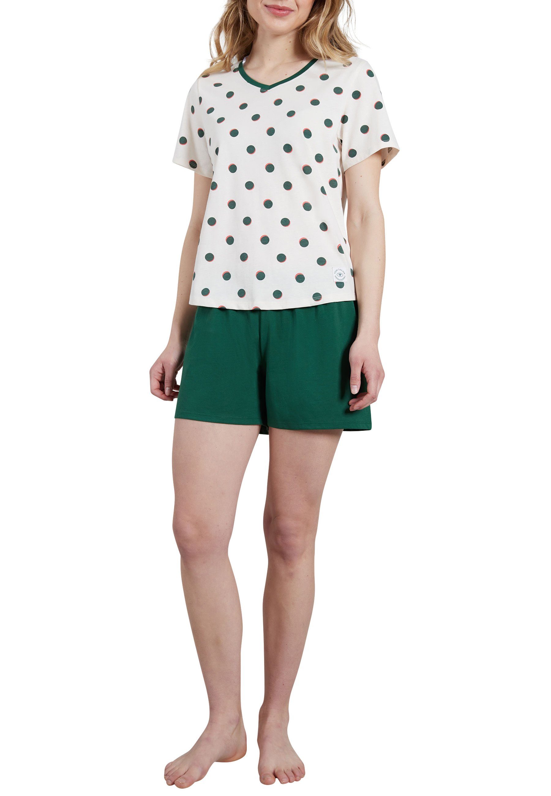 Tom Tailor Shorty Tom Tailor Damen Shorty Weiß Gepunktet 1 Tlg