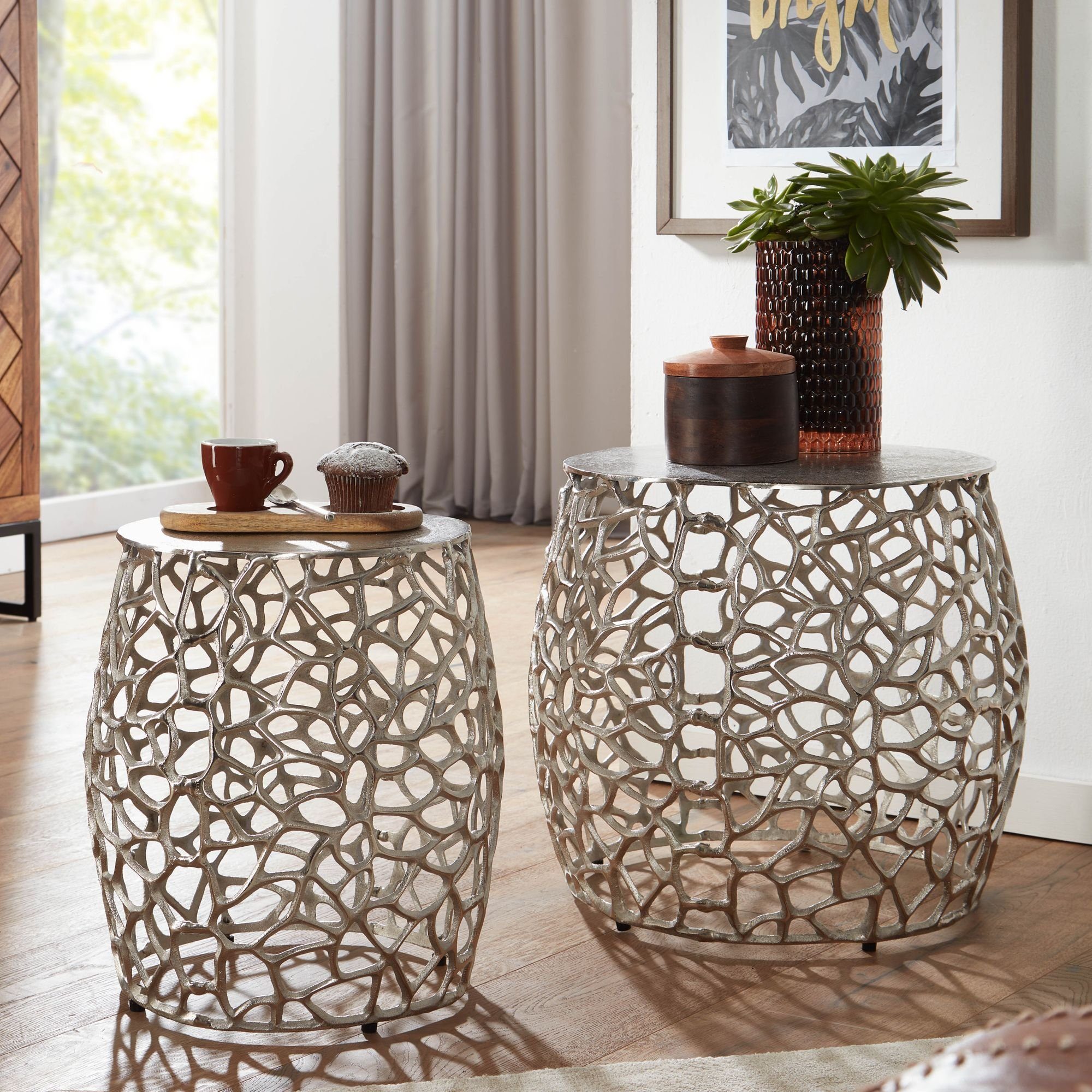 Runde silberne Metall Beistelltische online kaufen | OTTO