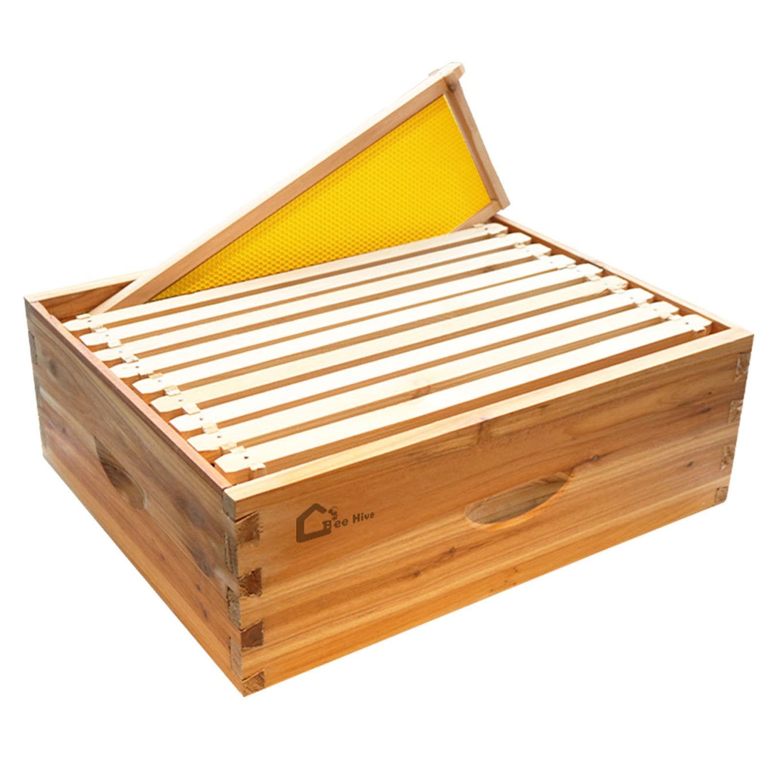 GarveeMore Bienenbeute 10 Rahmen Langstoth Medium Super Bienenstock Box ...