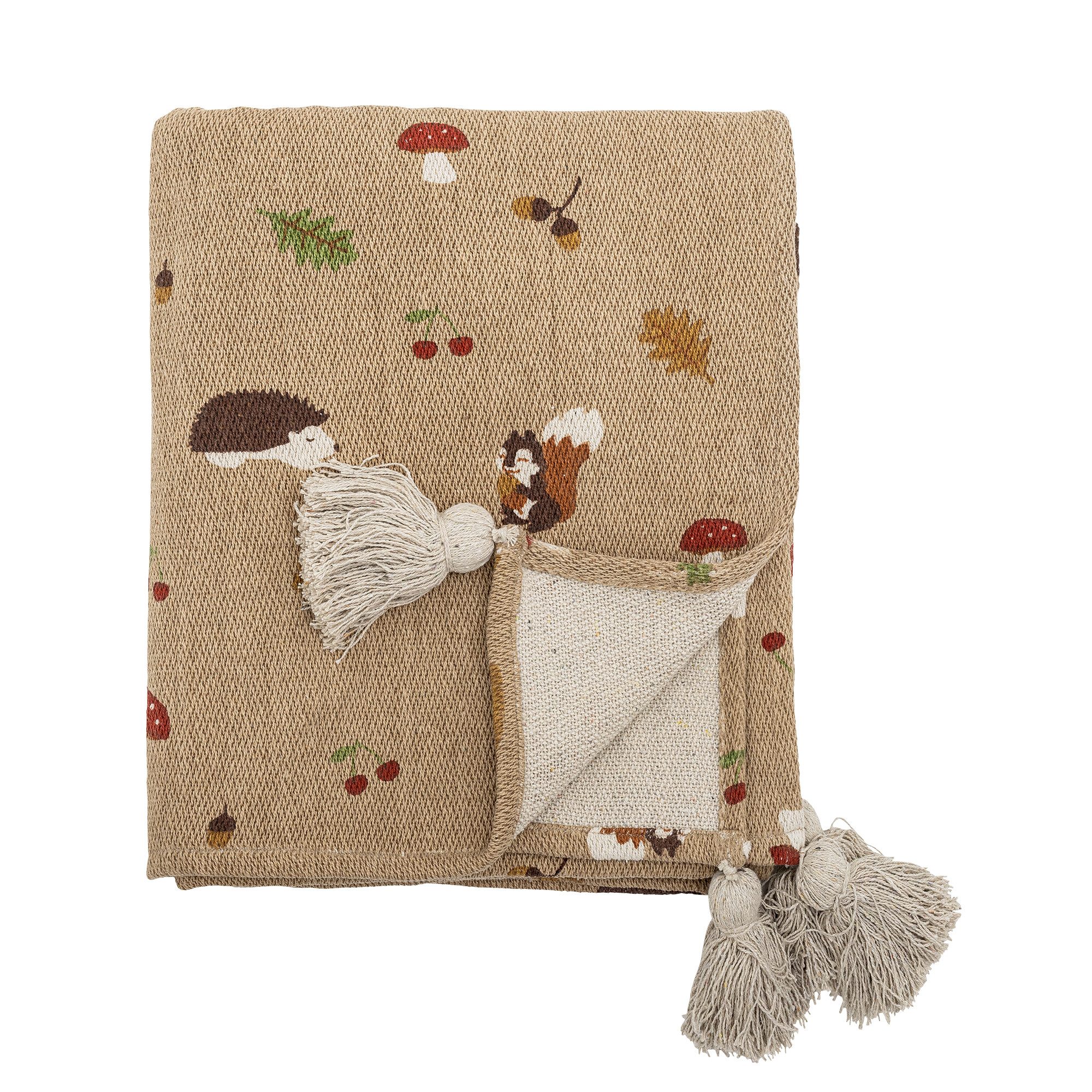 Kinderdecke Fall Decke, Braun, Bloomingville, Kinder Wohndecke