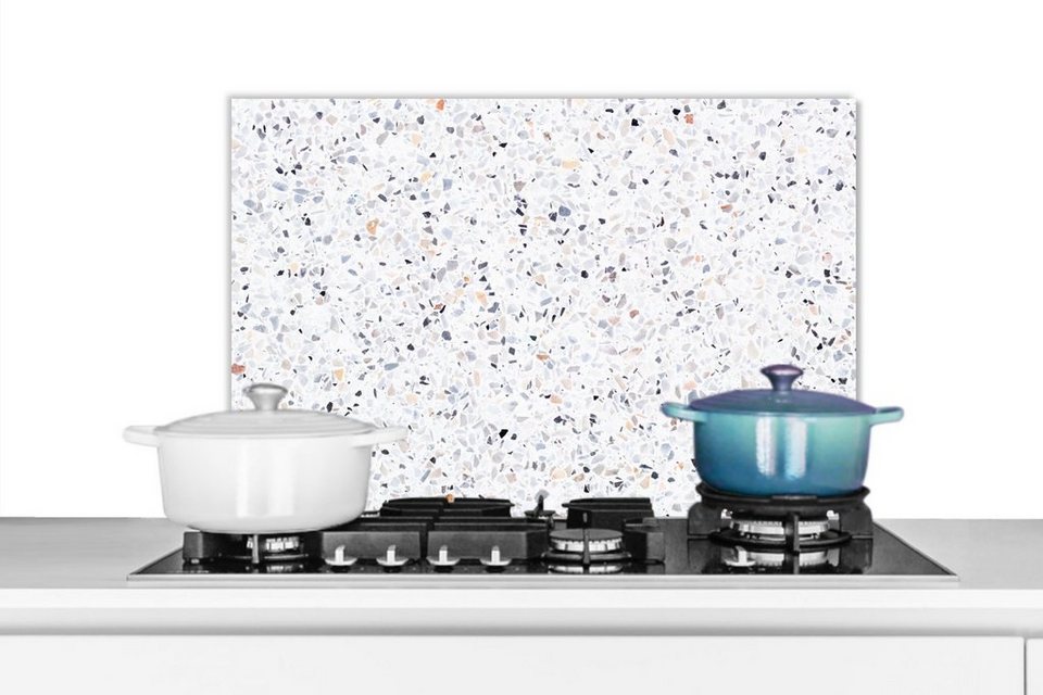 Muchowow Küchenrückwand Granit Struktur Design Weiß 1 Tlg