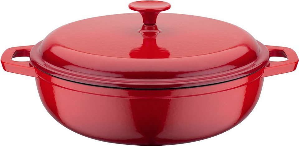 Gsw Schmortopf Red Shadow Gusseisen Dunstzapfen Im Deckel Zum Garen