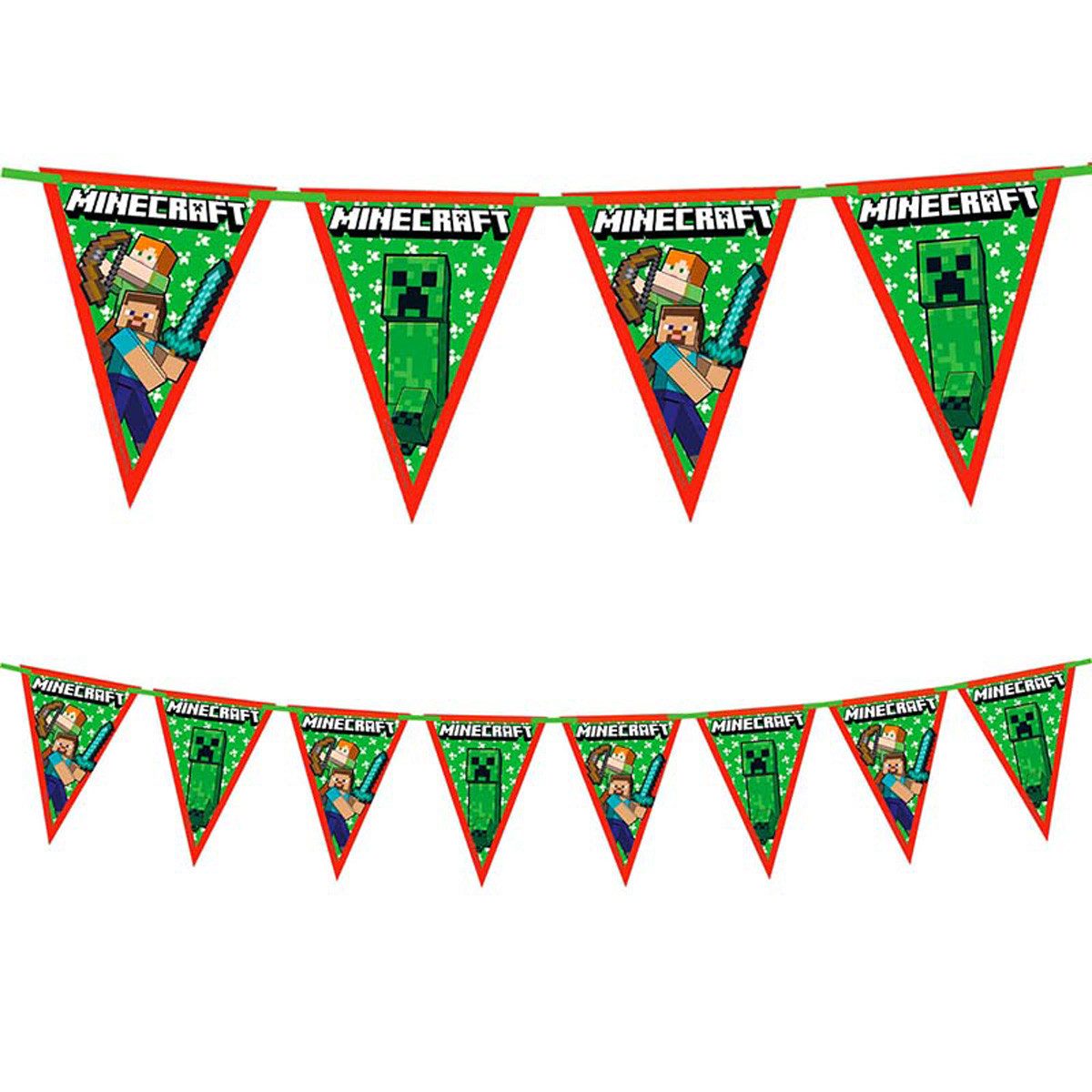Procos Hängedekoration Wimpelkette Minecraft Papier FSC