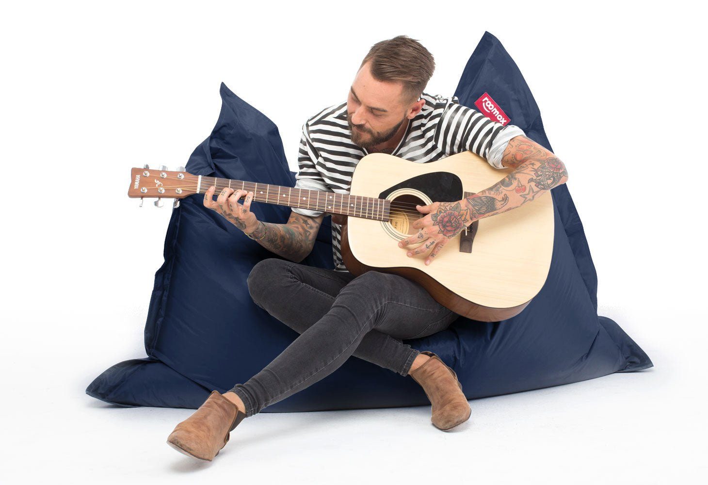 Roomox Sitzsack XXL Sitzsack - Das Original Navy, EPS-Perlen, recycelt ...
