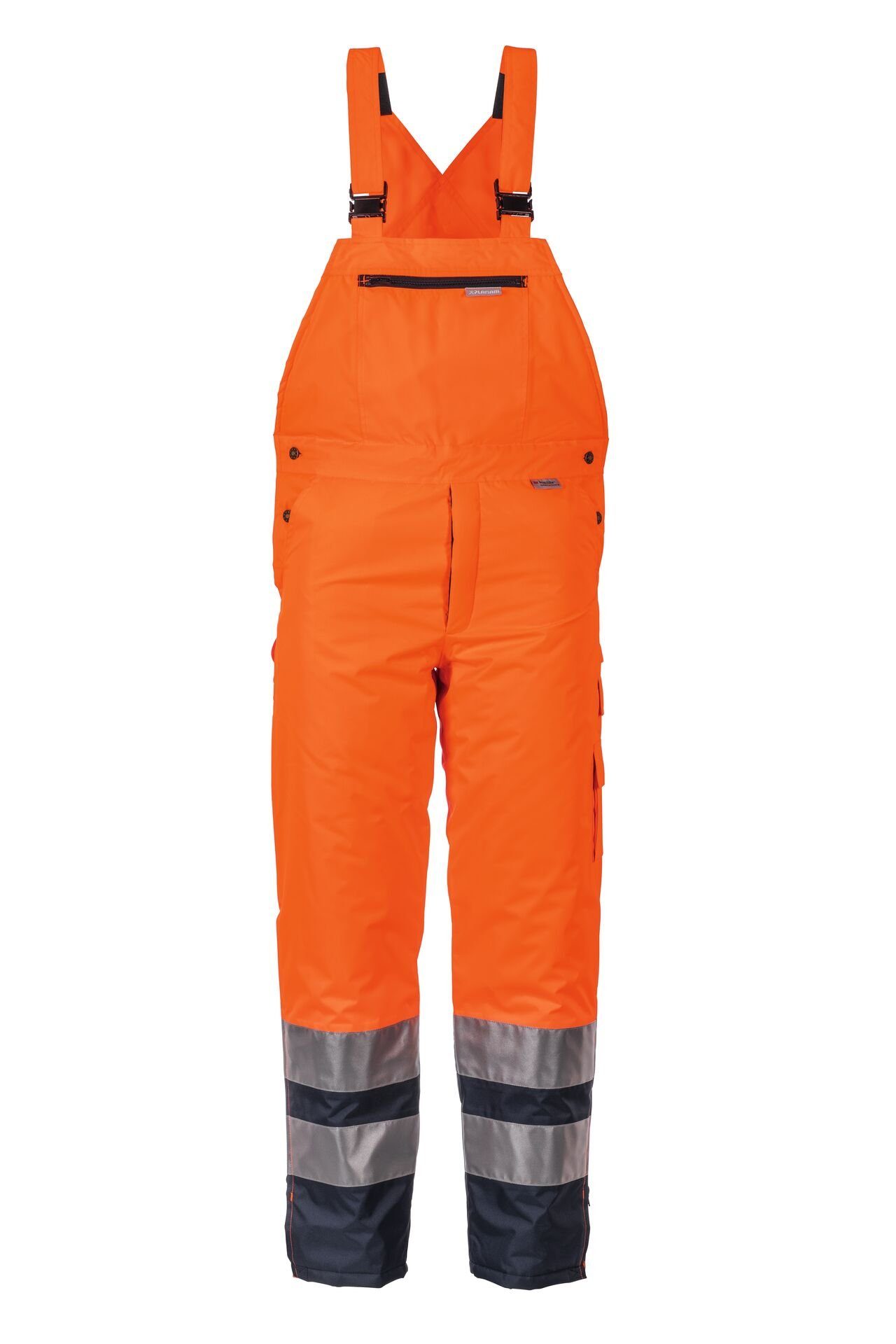 Planam Arbeitslatzhose Winterlatzhose Warnschutz Orangemarine Größe M