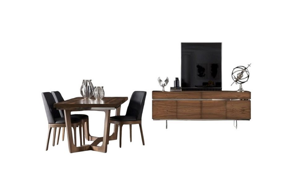 Jvmoebel Esszimmer Set Schlafzimmer Esstisch 4x Lehnstühle Anrichte