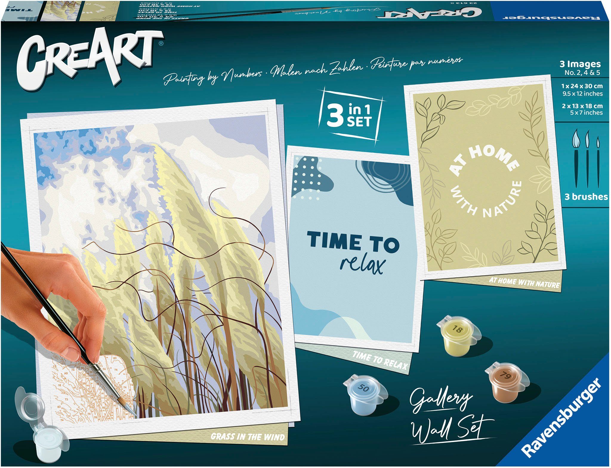 Ravensburger Malen nach Zahlen CreArt, Gallery Wall Set - Nature, Made in Europe; FSC® - schützt ...