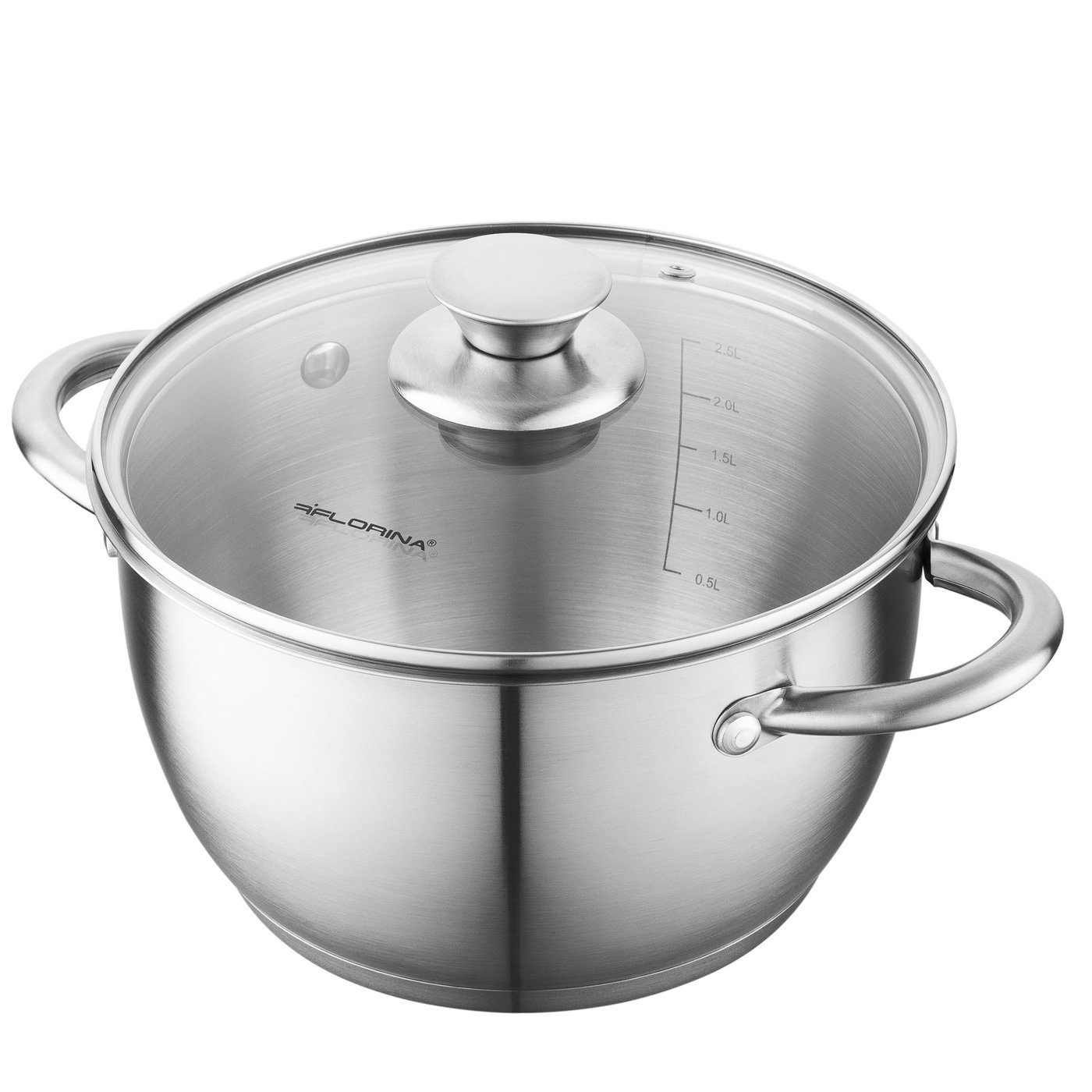 Florina Kochtopf Kochtopf 20cm 33l Topf Edelstahl 180 Suppentopf