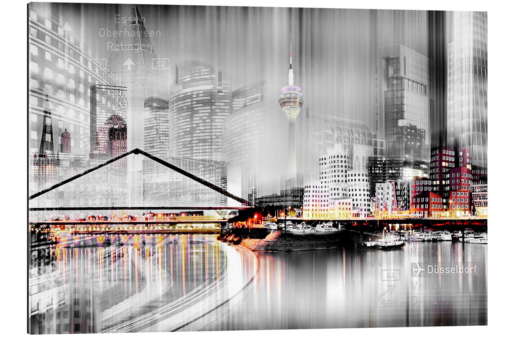 Posterlounge Xxl Wandbild Städtecollagen Düsseldorfer Skyline