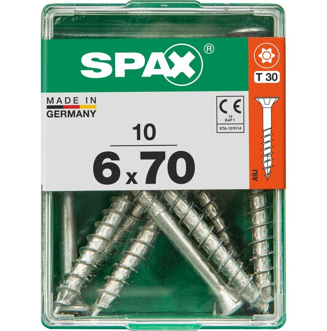 SPAX Holzbauschraube Spax Universalschrauben 6.0 x 70 mm TX 30 - 10, Maße: 6.0 x 70 mm