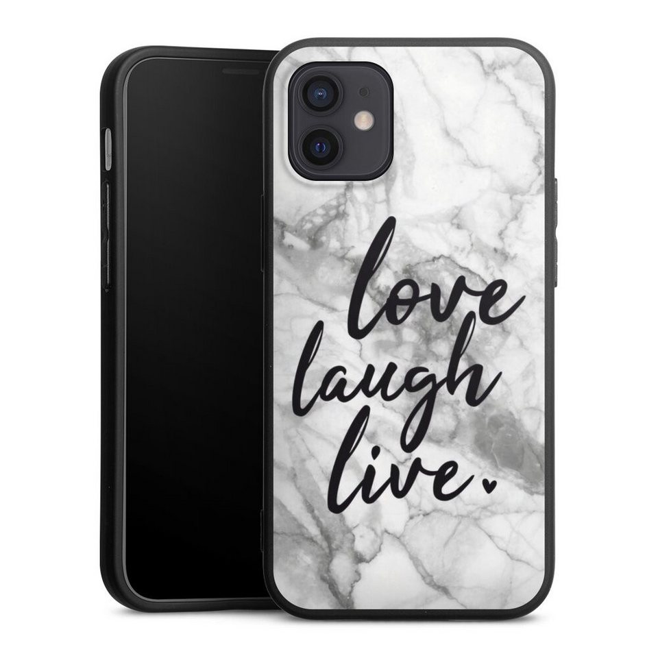 Deindesign Handyhülle Marmor Sprüche Liebe Love Laugh Live Marmor