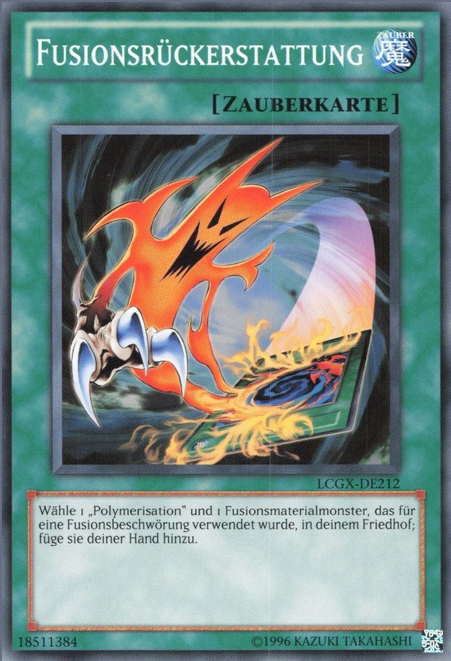 Recollectibles Sammelkarte Yugioh Karte Fusionsrückerstattung Deutsch